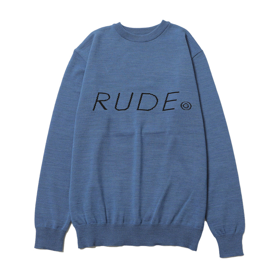 RUDE LOGO KNIT SWEATER - RUDE GALLERY OFFICIAL ONLINE SHOP